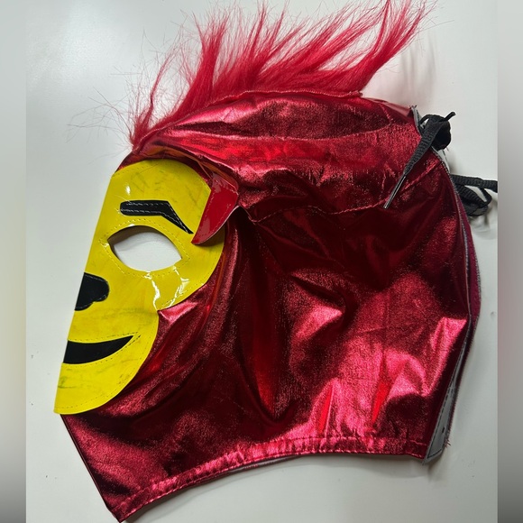 Other | Wrestler Red And Yellow Face Mask Costume | Poshmark